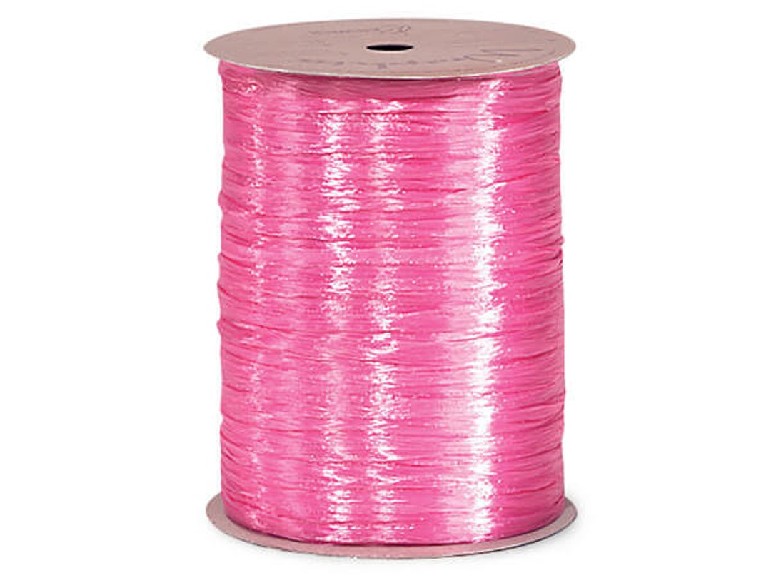 Azalea Pearlized Raffia Ribbon 100 Yards Hot Pink Barbie Magenta ...