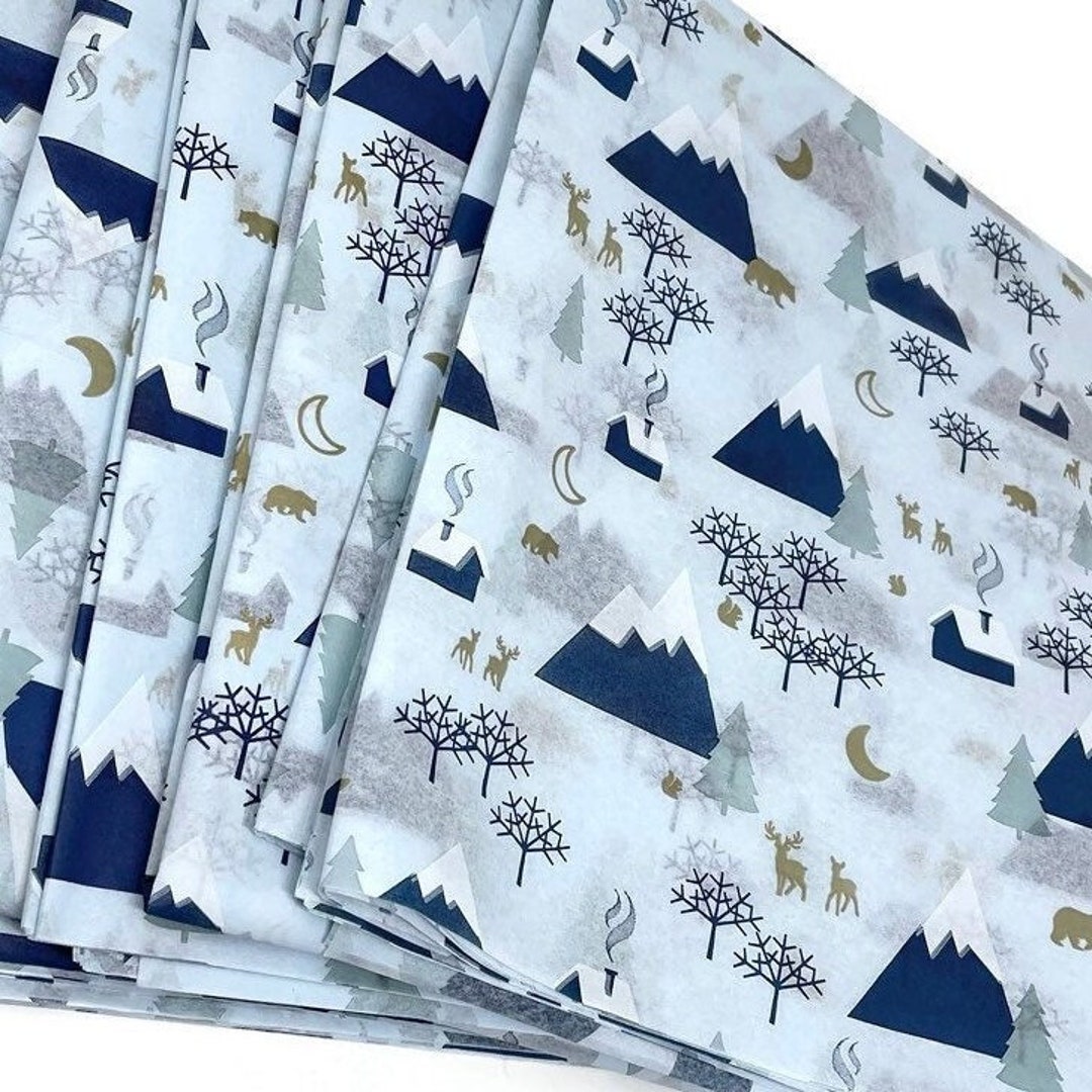 Alpine Holiday Tissue Paper 20X30 5-10 Sheets Holiday Mountain Camping ...
