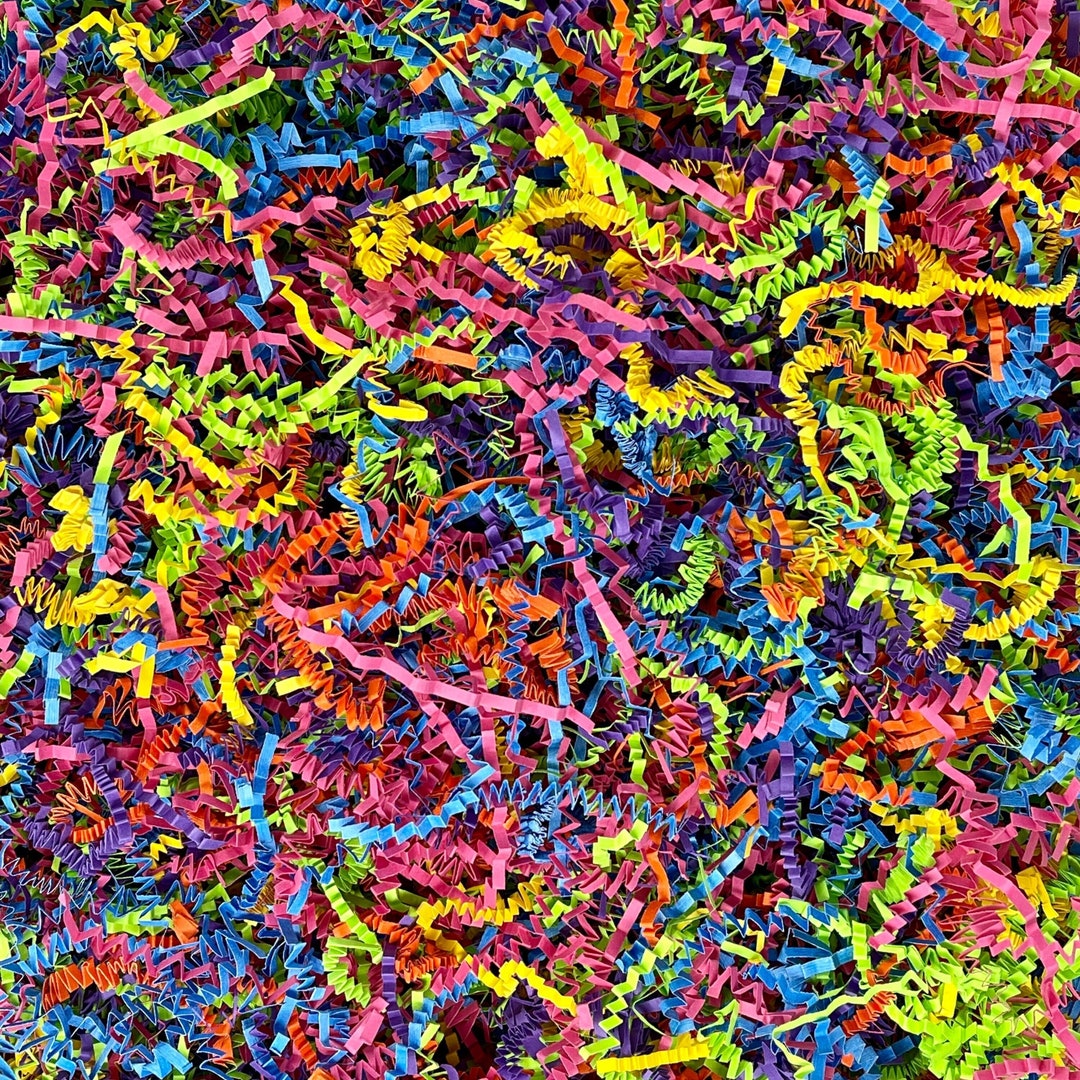 Unicorn Barf Crinkle Paper Shred 4oz Eco-friendly Gift Wrapping Rainbow ...