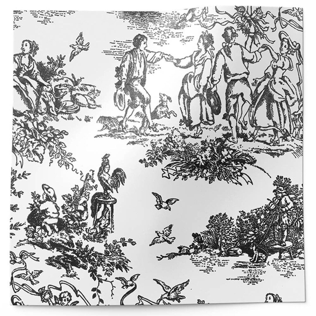 French Toile Tissue Paper Tissue Paper 20 X 30 5-10 Sheets Black White ...