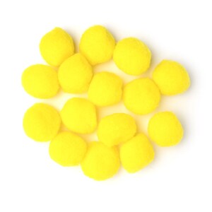 Yellow 1.5" Pom-poms, 15 Pack Cousin Kids Crafts DIY Art Card Making ...