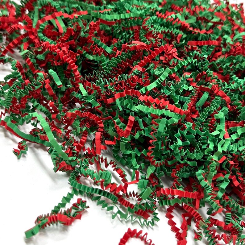 Holiday Crinkle Paper Shred, 4oz for Gift & Product Packaging ...