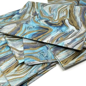 Marbleized Magic Blue Tissue Paper 20" X 30" 5-10 Sheets Luxury Premium ...