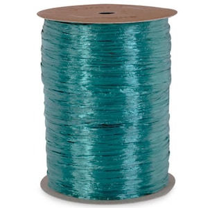 Teal Pearlized Raffia Ribbon 100 Yards Blue Green Berwick Wraphia Rayon ...