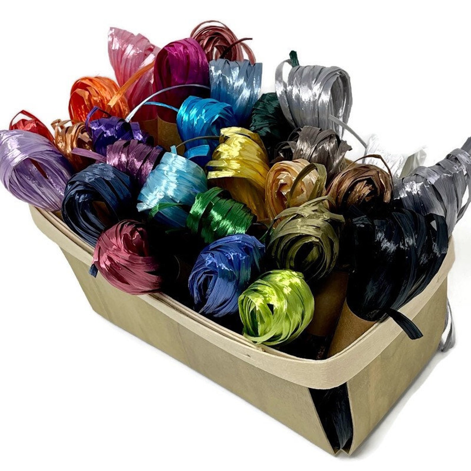 Pearlized Raffia Ribbon 10 Yards Natural Rayon Matte Colored - Etsy