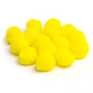 Yellow 1.5" Pom-poms, 15 Pack Cousin Kids Crafts DIY Art Card Making ...