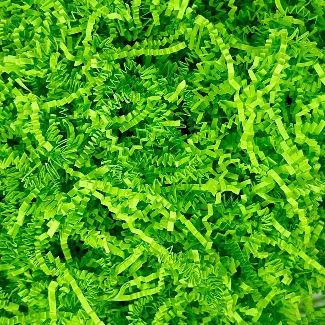 1 LB Lime Green Crinkle Paper Shred Eco-friendly Gift Wrapping Baby ...