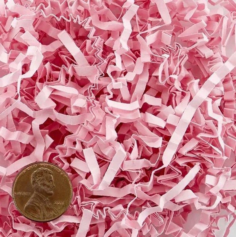 Lt Pink Crinkle Paper Shred 4oz Eco-friendly Gift Wrapping - Etsy