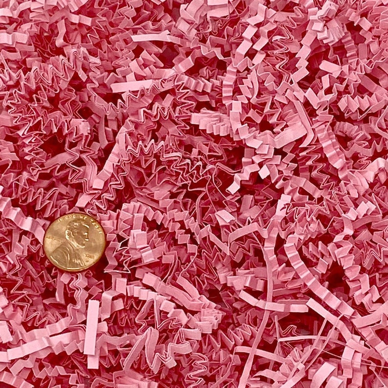 Lt Pink Crinkle Paper Shred 4oz Eco-friendly Gift Wrapping Baby ...