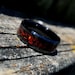 Black Ceramic Glow Ring With Red Fire Opal and Glowstone Inlay. Fire ...
