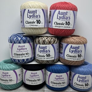 Cotton Crochet Thread - Classic Size #10 Crochet Thread - 350 Yards - Etsy