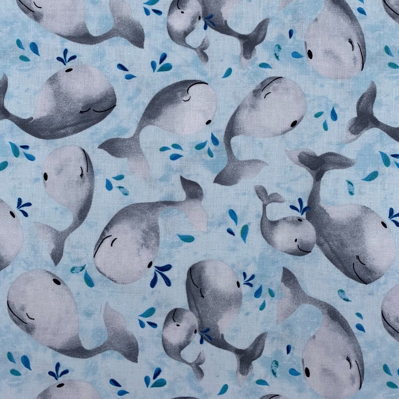 Grey Whale Fabric - Etsy