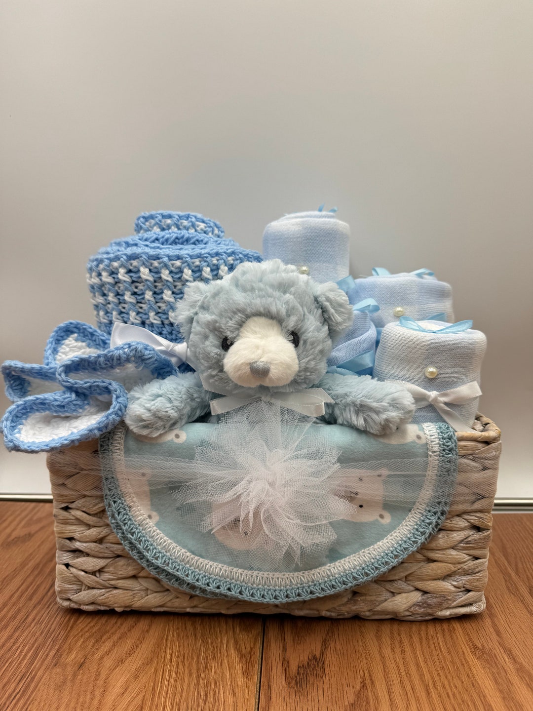 Infant Gift Basket Newborn Gift Baby Shower Gift Handmade Baby Gift ...
