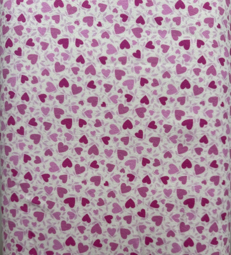 1353-1356 Flannel Fabric Pink Hearts, Dots, Diagonal Check, Stars ...