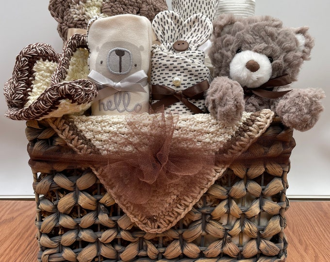 Infant Gift Basket Welcome Baby Gift Corporate Baby Gift Handmade Baby ...