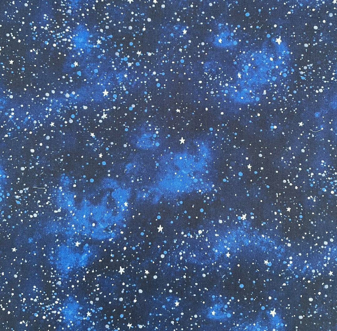 574 COTTON Fabric Artic Nights Dark Night Sky With Stars Sold by the ...
