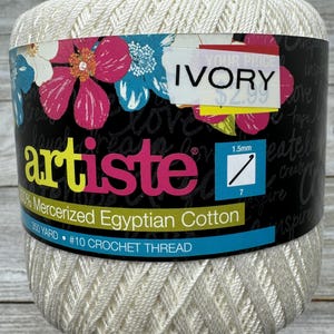 Cotton Crochet Thread - #10 Size Crochet Thread - 350 Yards - Etsy