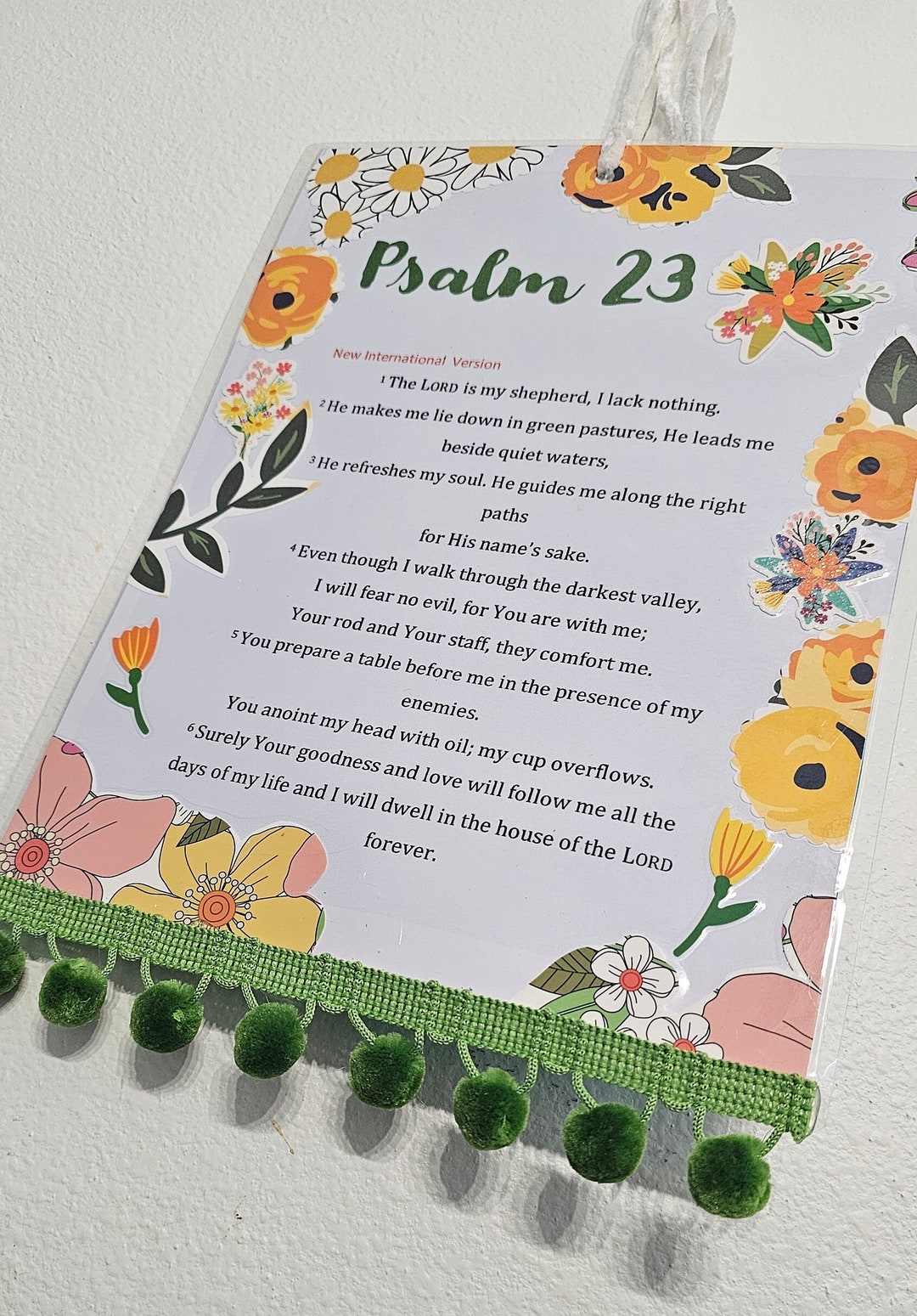 Gods Promise Wall Hanging Reminder Door Decor Bible Verse Scripture ...