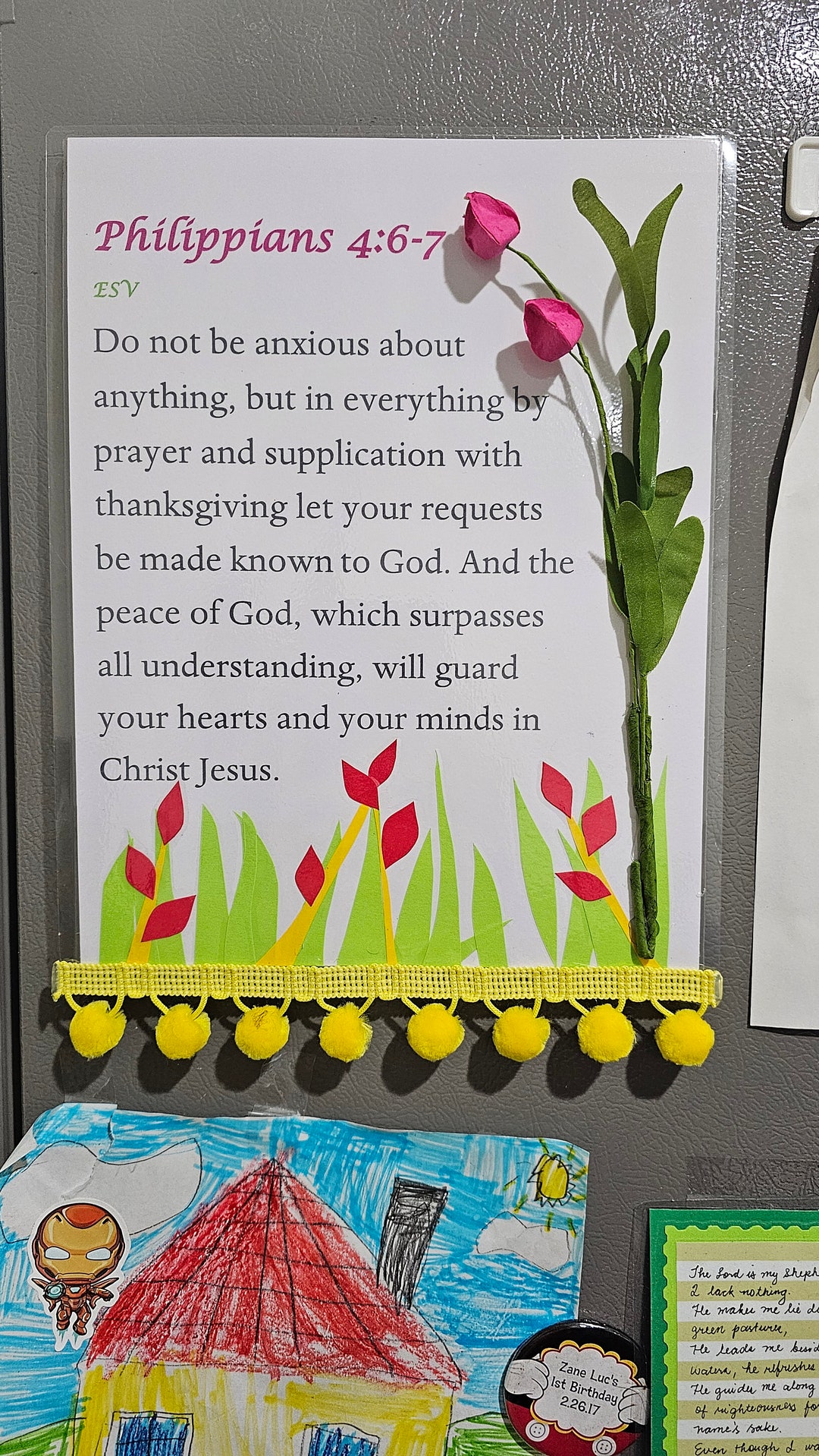 Magnetic Laminated Bible Scripture Fridge Craft Decor Bible Verse ...