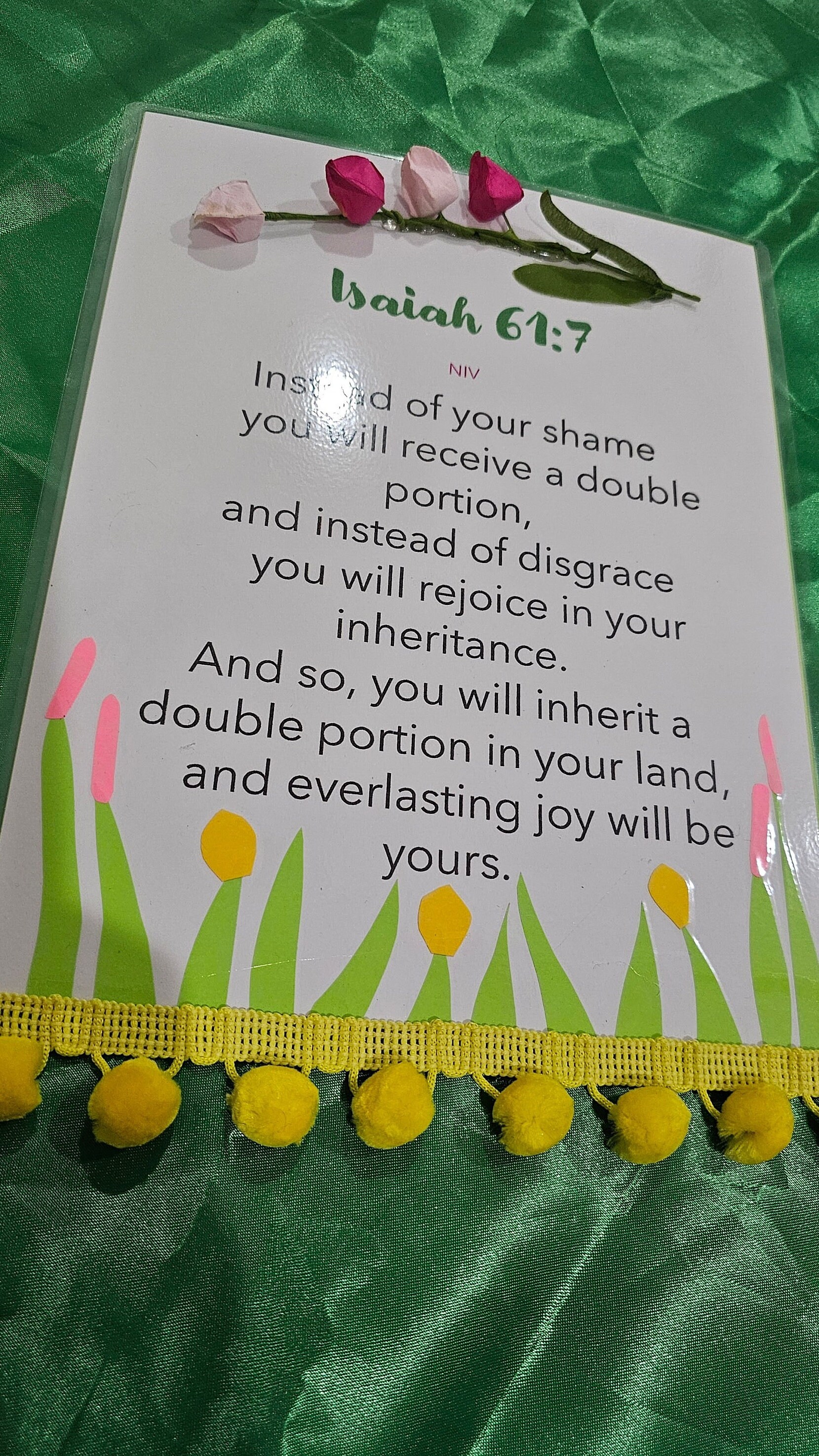 Magnetic Laminated Bible Scripture Fridge Craft Decor Bible Verse ...