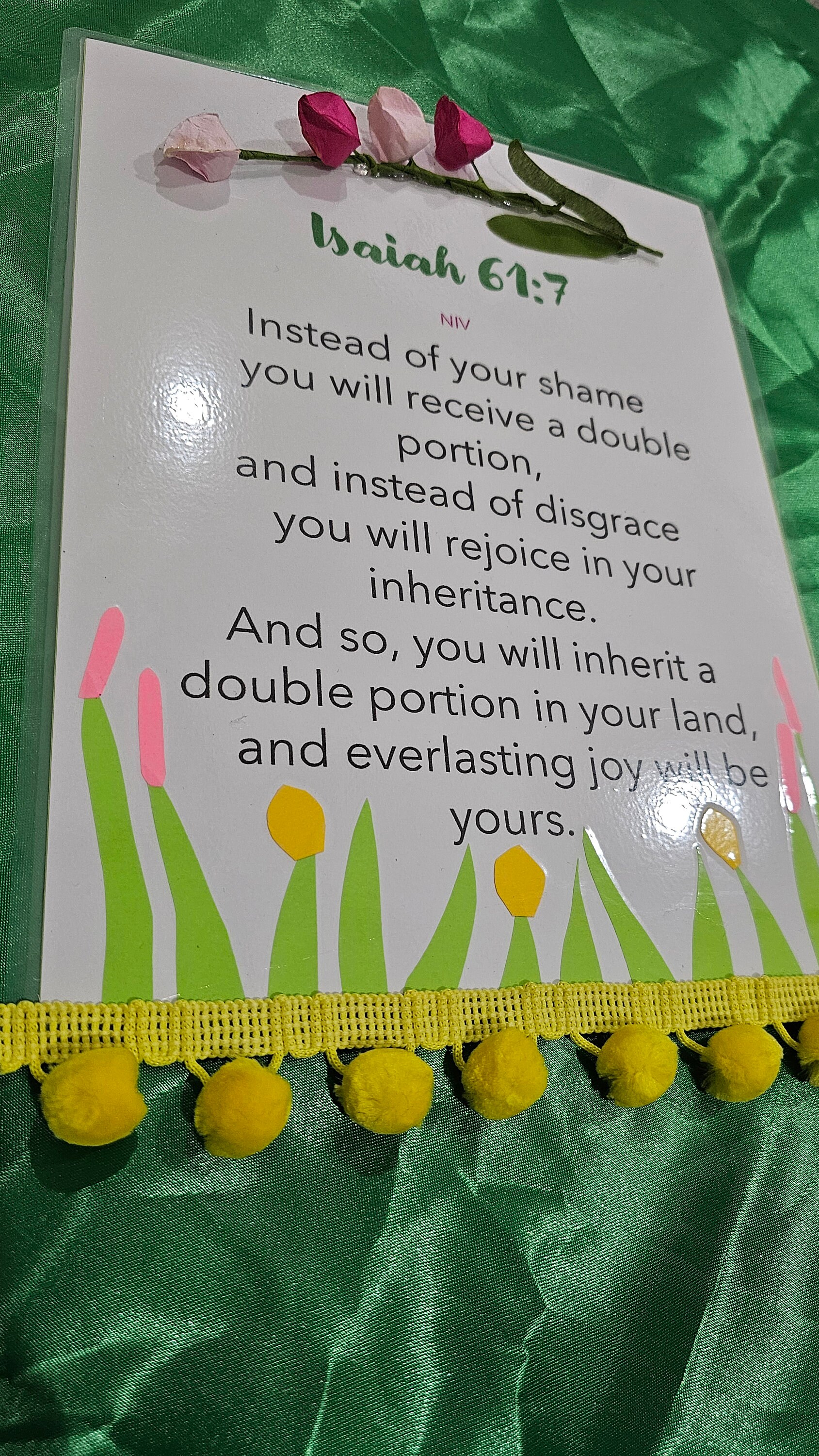 Magnetic Laminated Bible Scripture Fridge Craft Decor Bible Verse ...