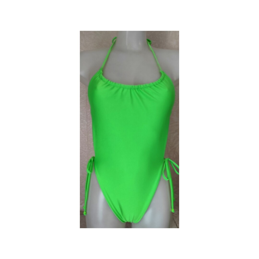Fluorescent Green One-piece Swimsuit - Etsy