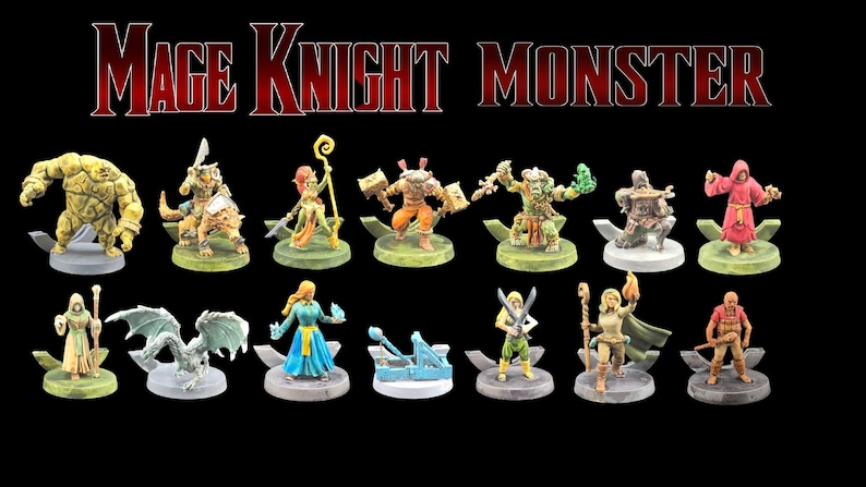 Set of 73 Miniatures for Mage Knight – Replaces Cardboard Tokens – Hand ...