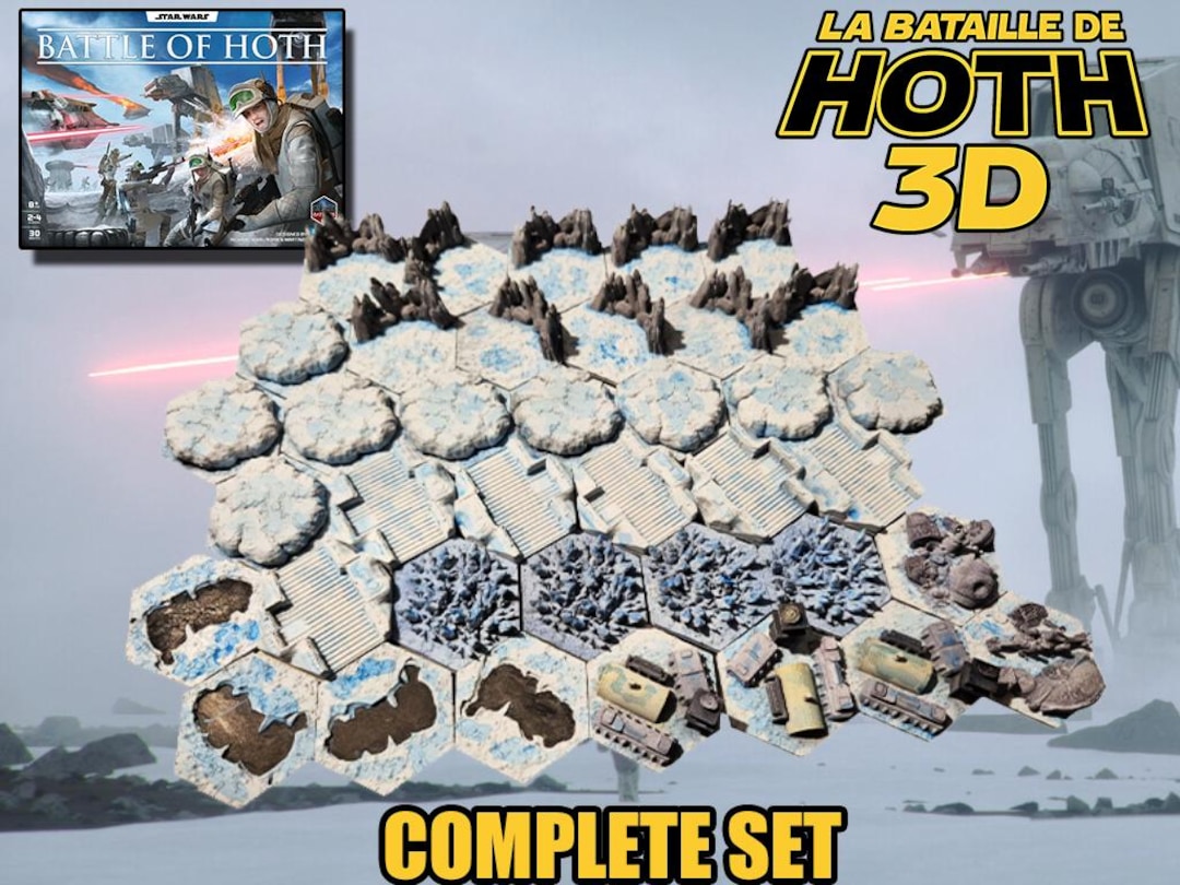 Star Wars Hoth Battle 3D – Full Set of 3D Tiles - Etsy