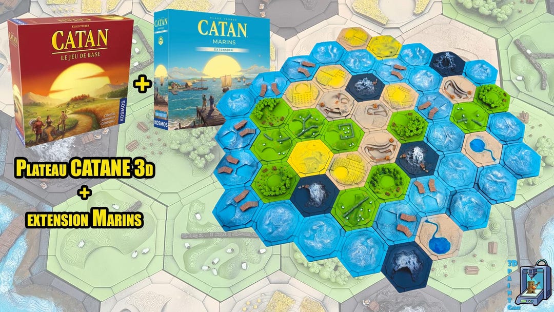 3D Catan Board + Seafarers Expansion - Etsy