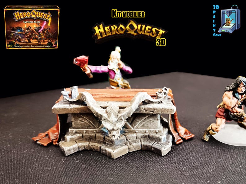 Heroquest 3D Furniture Kit – Hand-printed & Painted 3D Objects ...