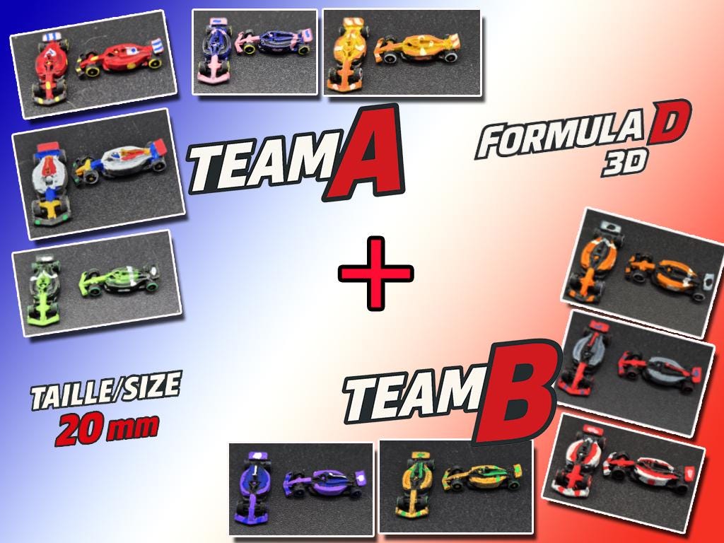 10 Custom Miniature F1 Cars for Formula D Year 2024 - Etsy