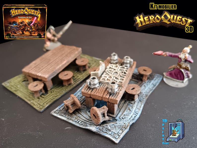 Heroquest 3D Furniture Kit – Hand-printed & Painted 3D Objects ...