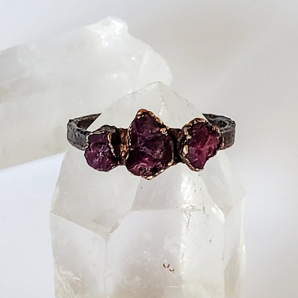 Raw Ruby Ring - Etsy