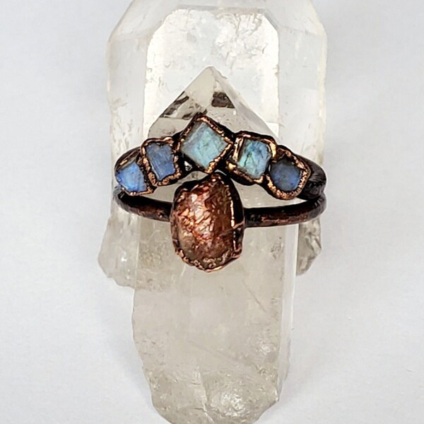 Sunstone Ring Set - Etsy