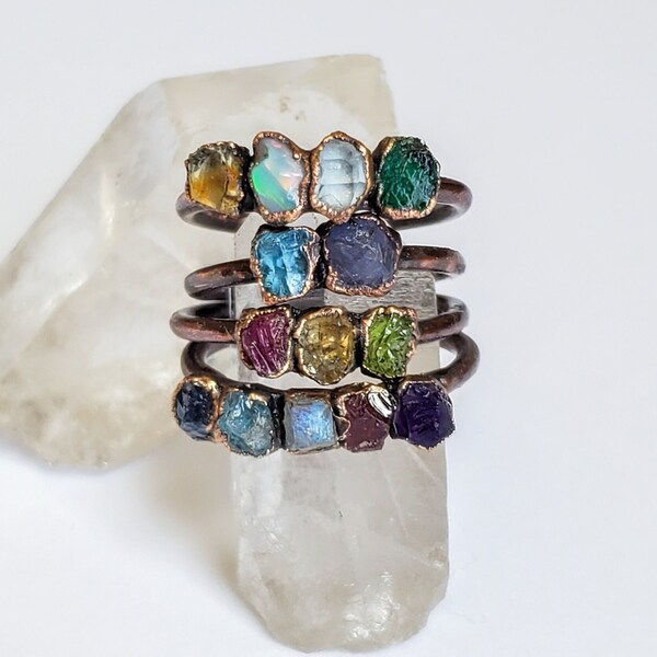Multi Stone Ring - Etsy