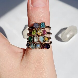 Custom Birthstone Multi Stone Ring, Family Birthstone Ring, Mothers ...