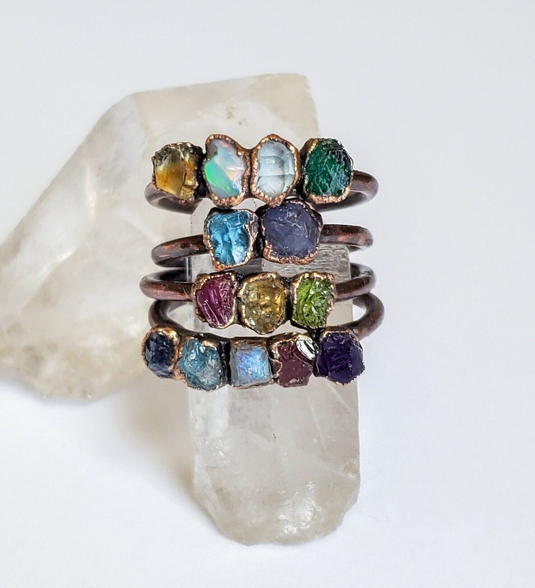 Custom Birthstone Multi Stone Ring, Family Birthstone Ring, Mothers ...