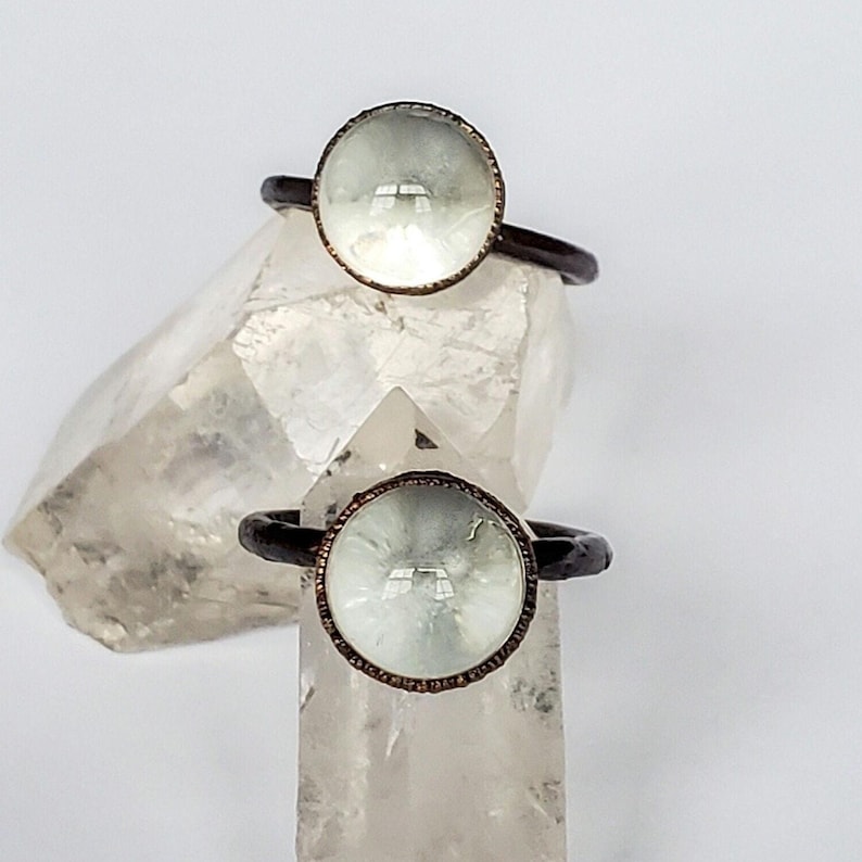 Crystal Ball Ring, Clear Quartz Sphere Ring, Copper Electroformed Ring ...