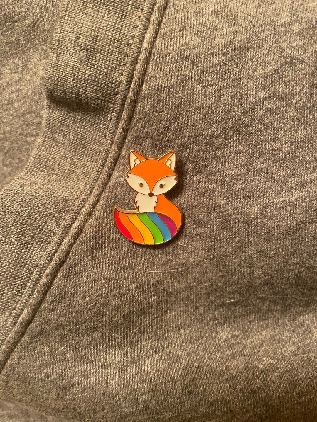 Adorable Pride Fox Pin Cute Pride Pin Cute Fox Pin Furry - Etsy
