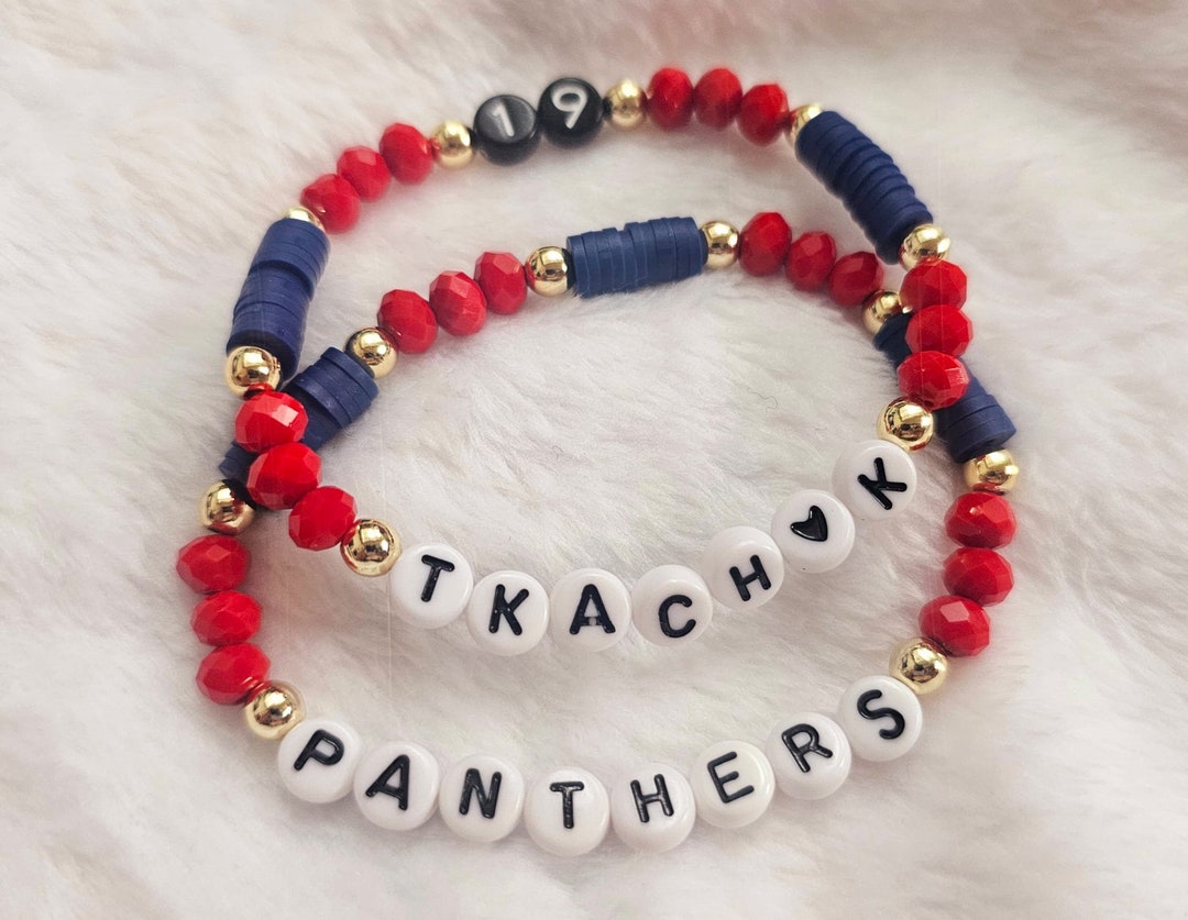 Handmade Beaded Bracelet for Hockey Fans FL - Panthers and Player Names ...