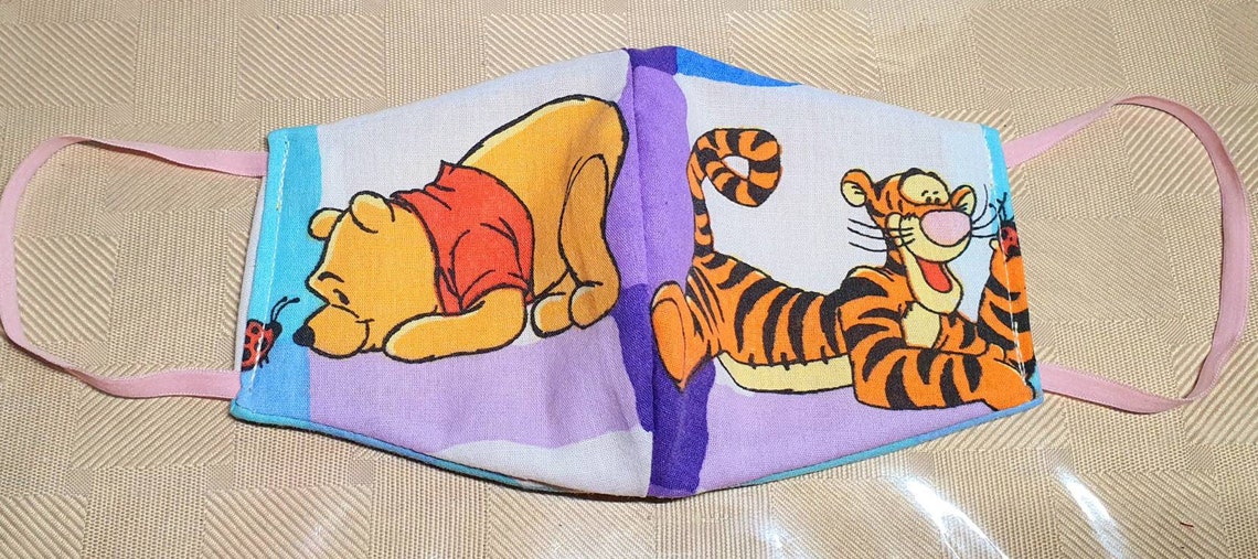 Handmade 3-layer Fabric Face Mask Pooh Tigger - Etsy Singapore