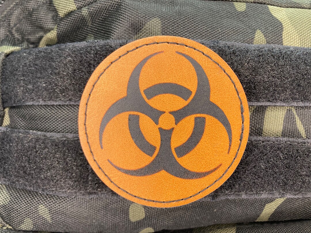 Biohazard Leather Morale Patch - Etsy
