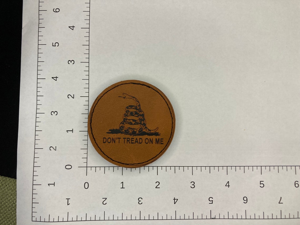 Don't Tread on Me Gadsden Flag Round Leather Morale Patch - Etsy