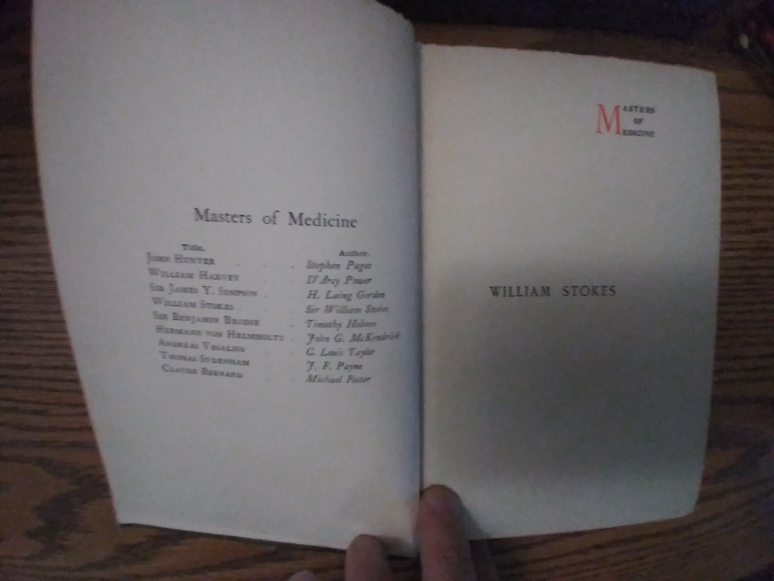 Masters of Medicine William Stokes by Sir William Stokes 1898 1ST ...