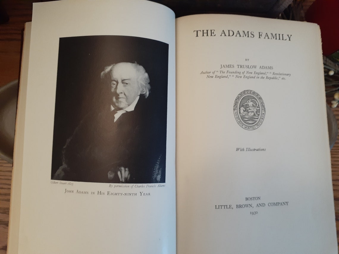 The Adams Family James Truslow Adams 1st ED. 1st Printing - Etsy