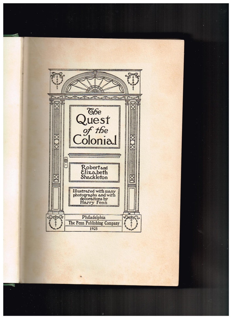 Quest of the Colonial 1923 by Robert and Elizabeth Shackleton - Etsy