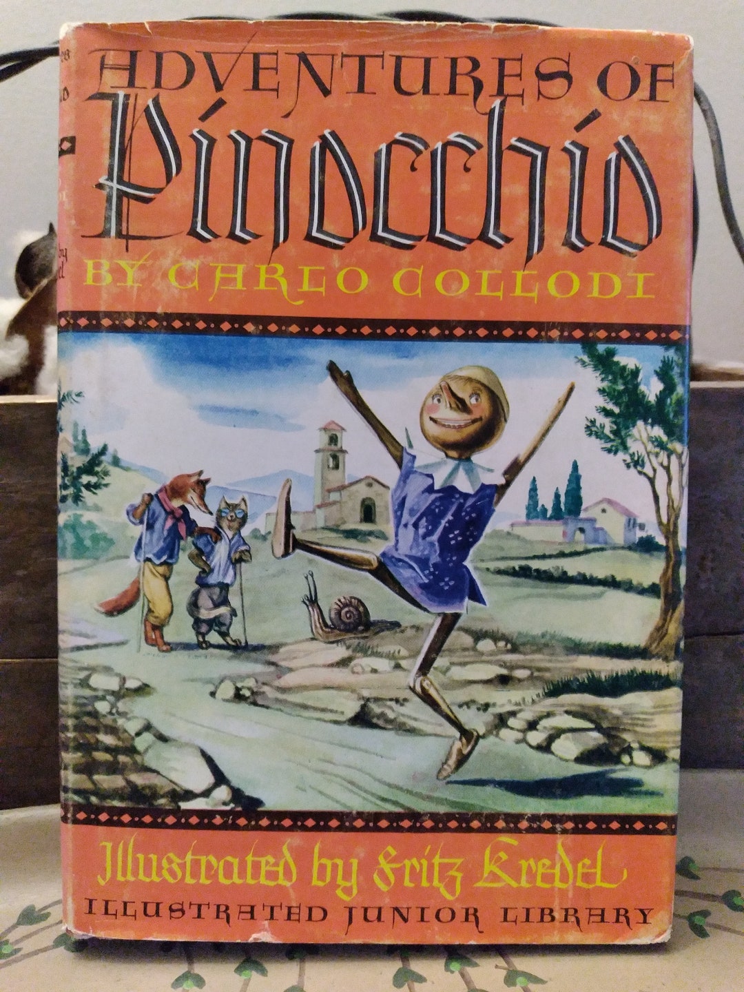 Adventures of Pinocchio C. Collodi 1946 1ST THUS DJ Illustrated Color ...