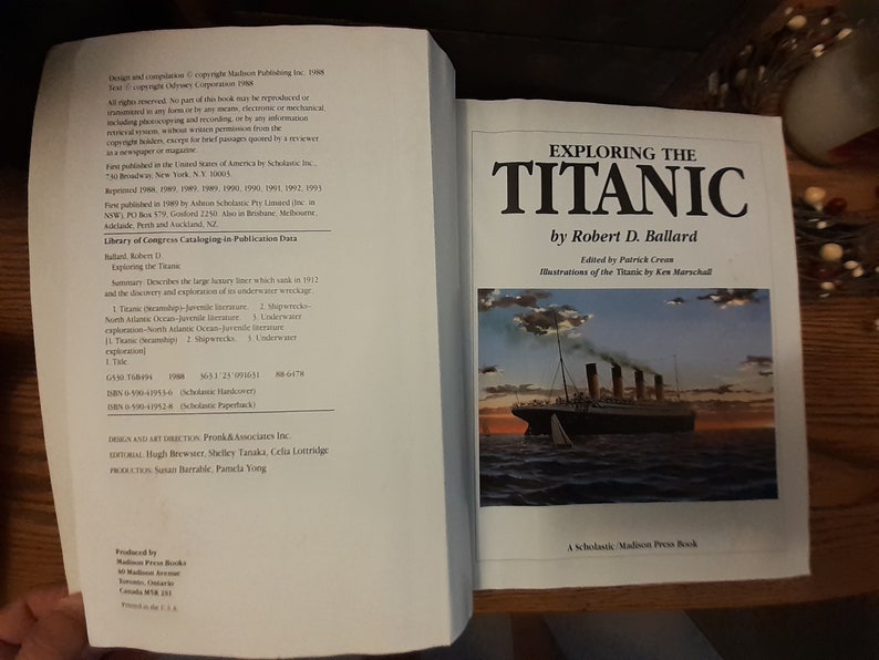 Exploring the Titanic Robert D. Ballard 1988 Illustrated Ken - Etsy