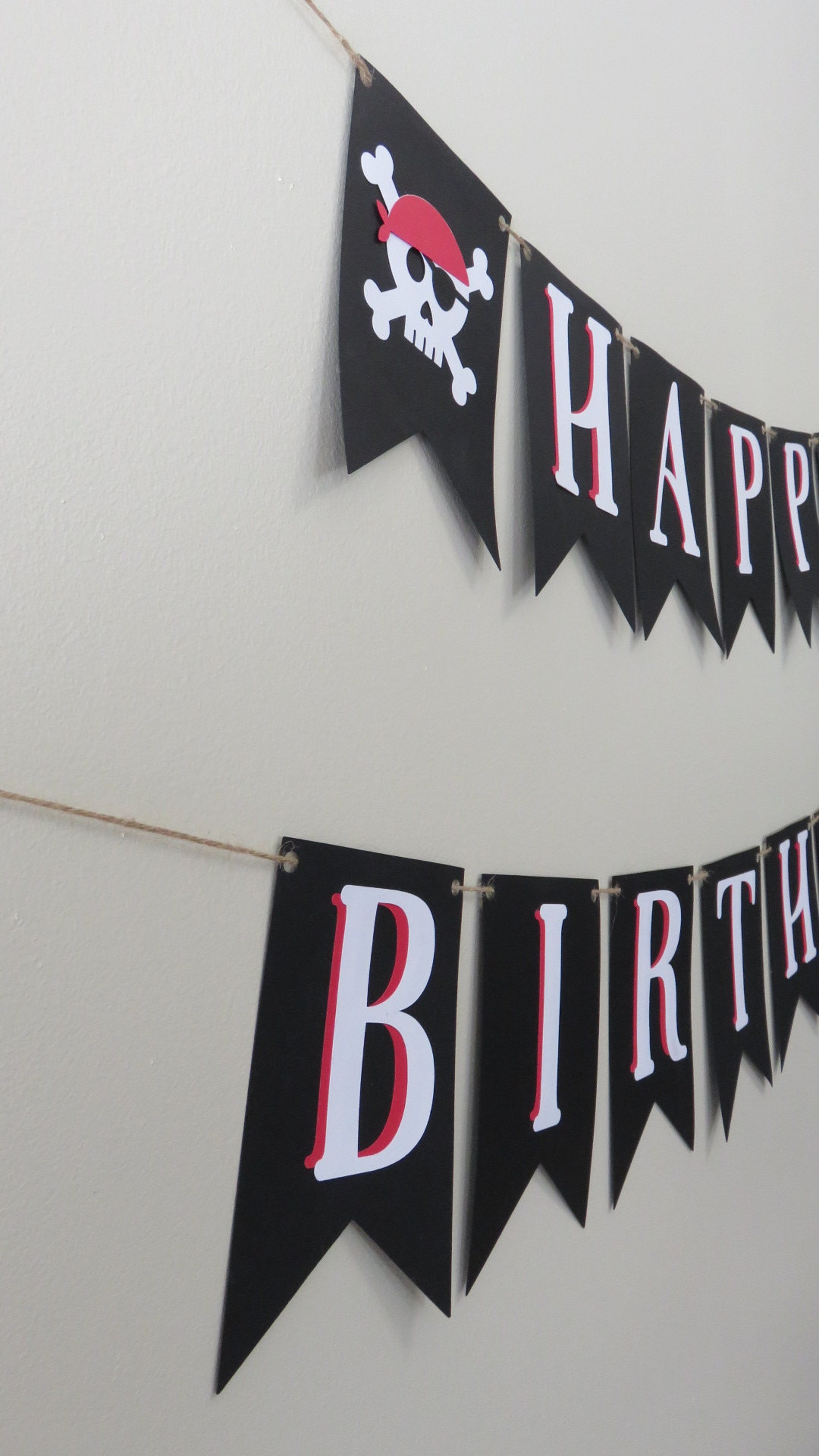 Pirate Birthday Banner, Pirate Party, Birthday Party, Party Decorations ...