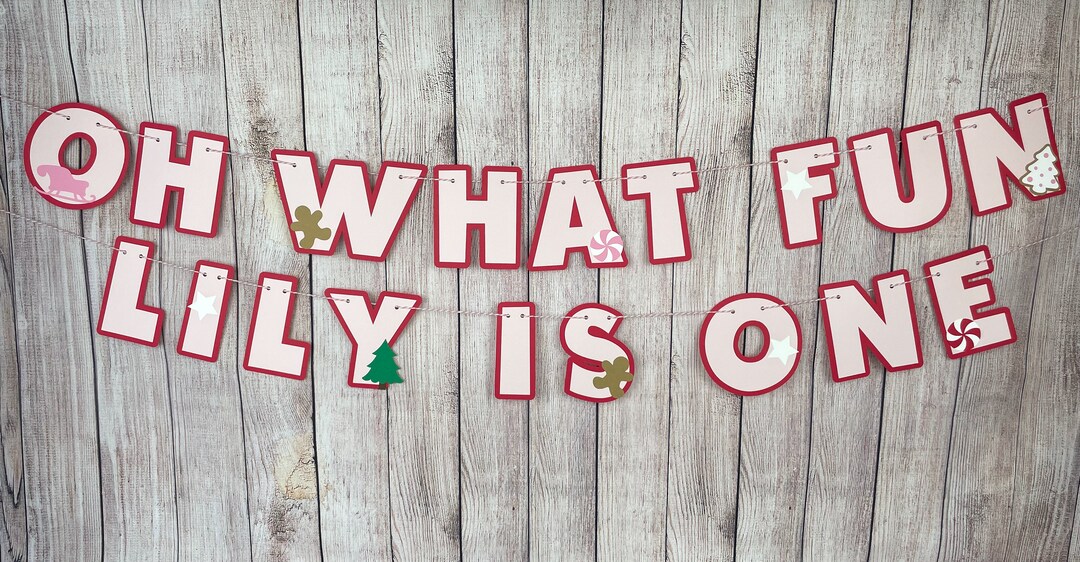 Oh What Fun It is to Be One Banner, Winter Wonderland Birthday, First ...